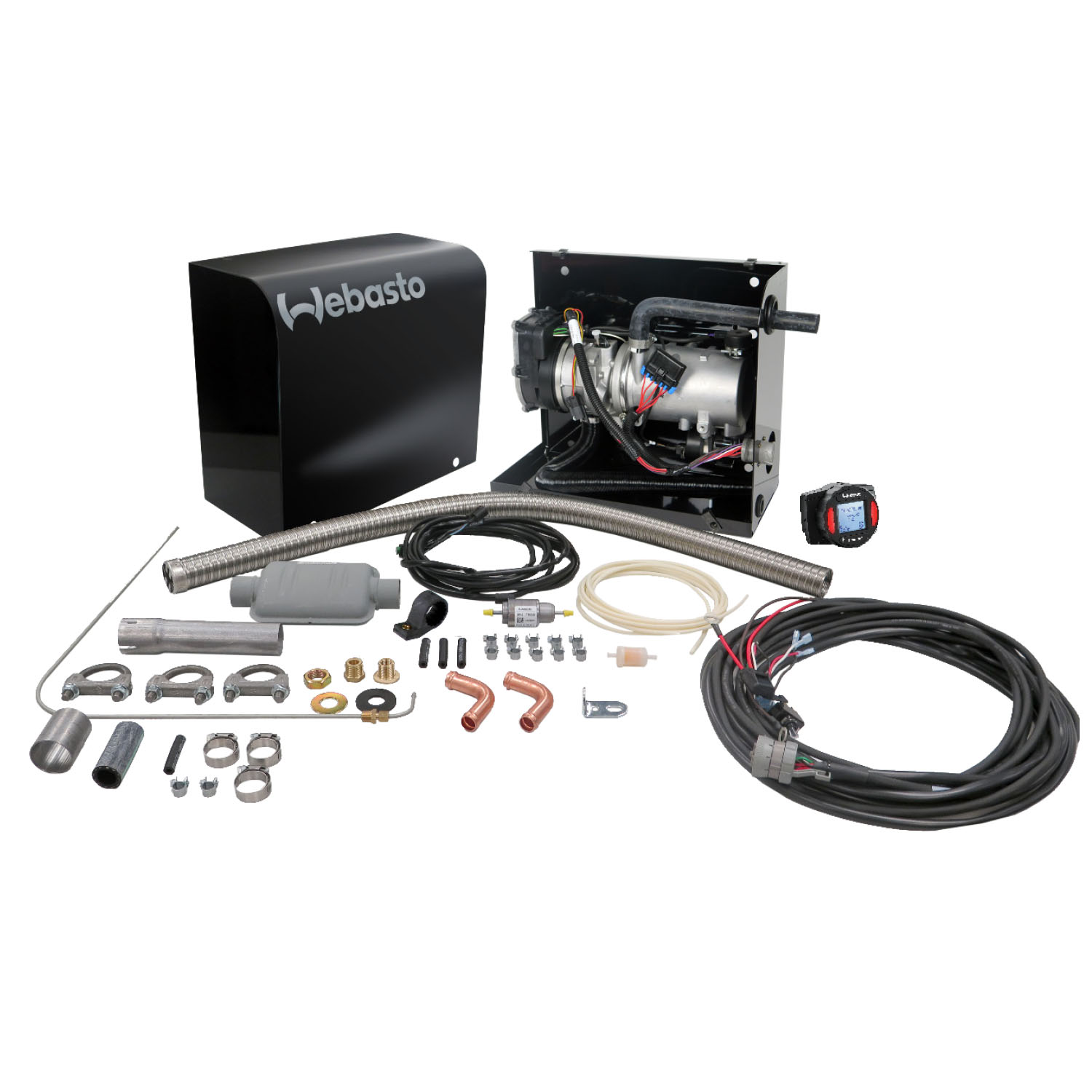 Webasto Thermo Pro 90 Diesel Enclsoure Box Heater Kit with SmarTemp Control 3.0 Bluetooth ...