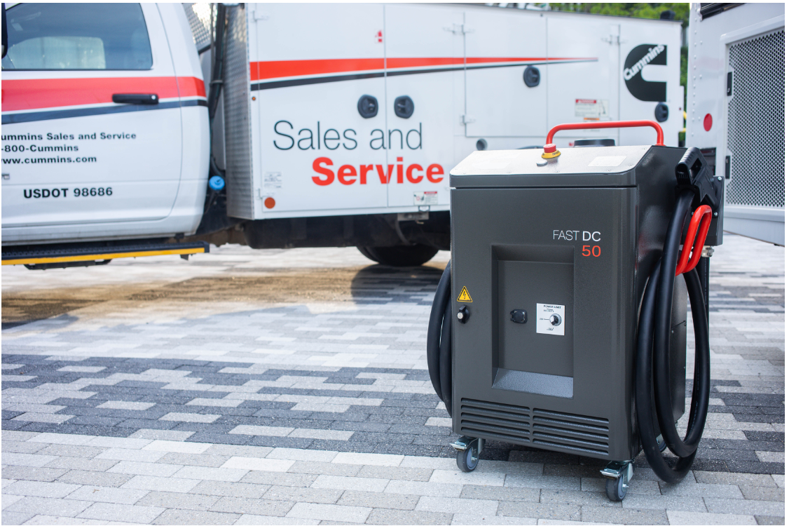 Mobile 50kW DC Fast Charger with 32 foot [10m] AC Cable - HE9819025-01-CSS-LTB - Shop Cummins